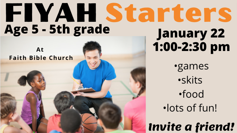 FIYAH starters backyard Bible club – Faith Bible Church